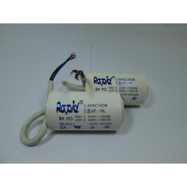 Jual Elco capacitor Elko kapasitor pompa air Rapid bulat kabel 18 uf ...