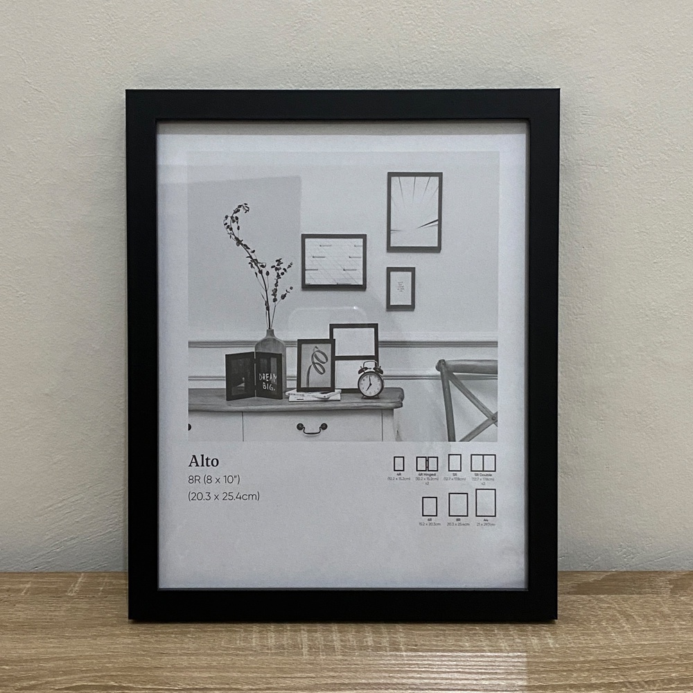 Jual Pigura Frame Kaca 8R (20x25cm) Bingkai Foto Putih Hitam Cream ...