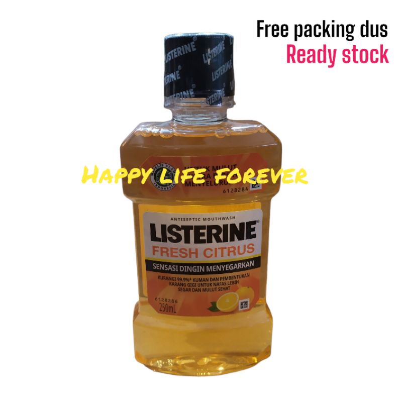 Jual Listerine Fresh Citrus - Antiseptic Mouthwash - 250 ml | Shopee ...
