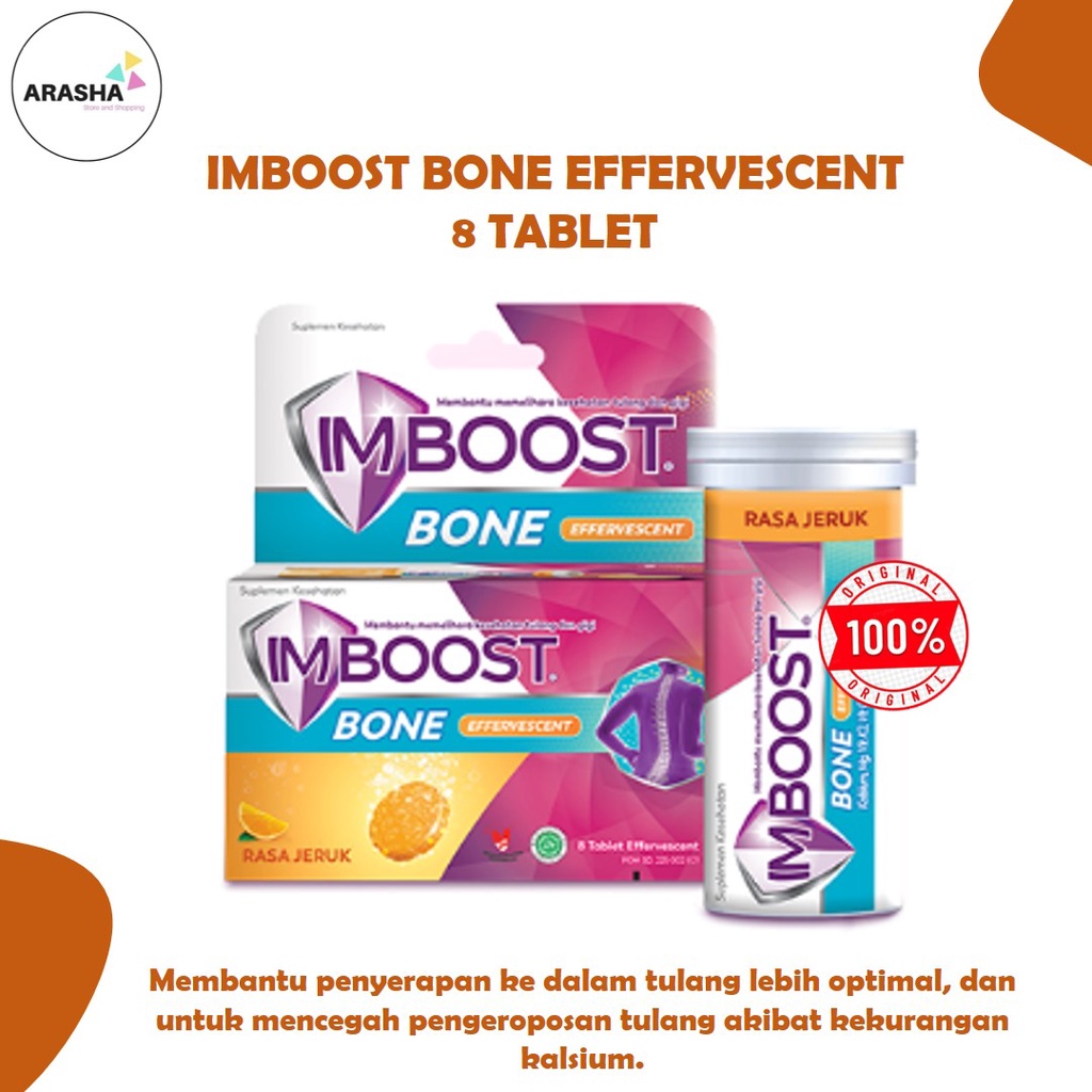 Jual IMBOOST BONE EFFERVESCENT RASA JERUK TABLET - Menjaga Kesehatan ...