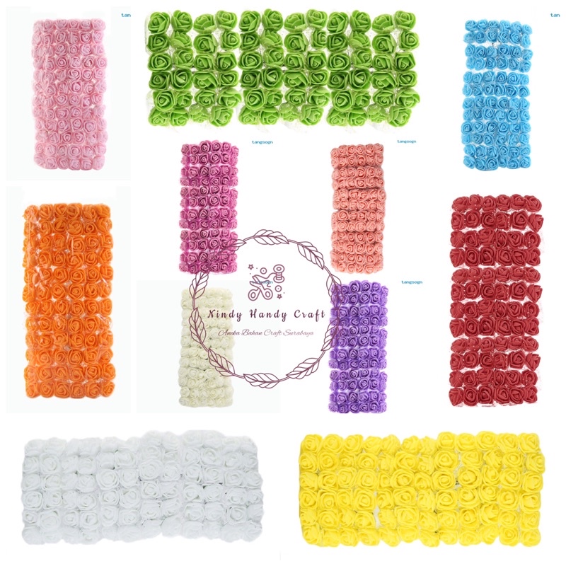 Jual 72pcs Aplikasi Bunga Mawar Gabus Tille - Bunga Gabus - Spons Bunga ...