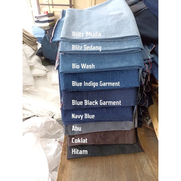 Jual KAIN DENIM BAHAN WASH NON STRETCH TEBAL DENIM WASHING JEANS ...