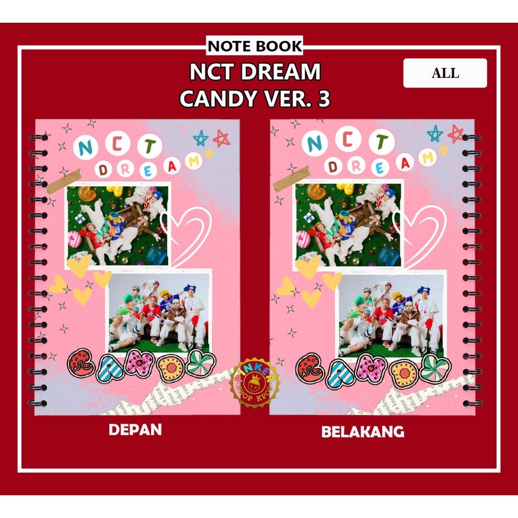 Jual Note/Notebook A6/A5 NCT DREAM CANDY VER. 3, JENO, JAEMIN, CHENLE ...