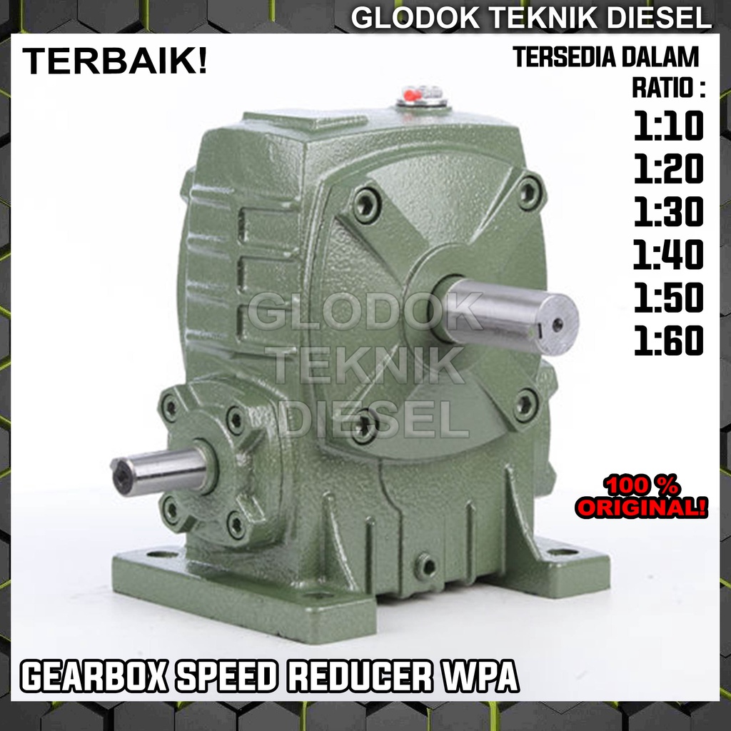 Jual MESIN GEARBOX WPA 100 Ratio 1:10 - 1:60 SPEED REDUCER GEAR BOX WPA ...
