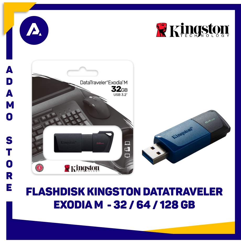 Jual Flashdisk Kingston 32GB 64GB 128GB USB3.2 DataTraveler Exodia M DTX-M | Shopee Indonesia