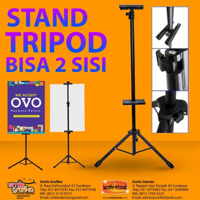 Jual TRIPOD BANNER STAND 2 SISI / TIANG PROMOSI / STANDING BANNER ...