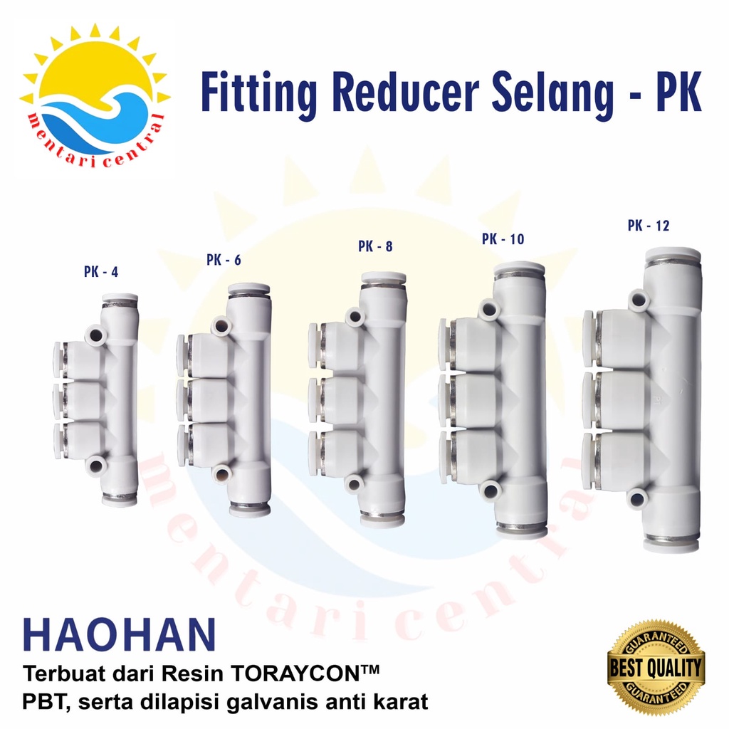 Jual FITTING PNEUMATIC 5 LUBANG SELANG PK push in | Shopee Indonesia