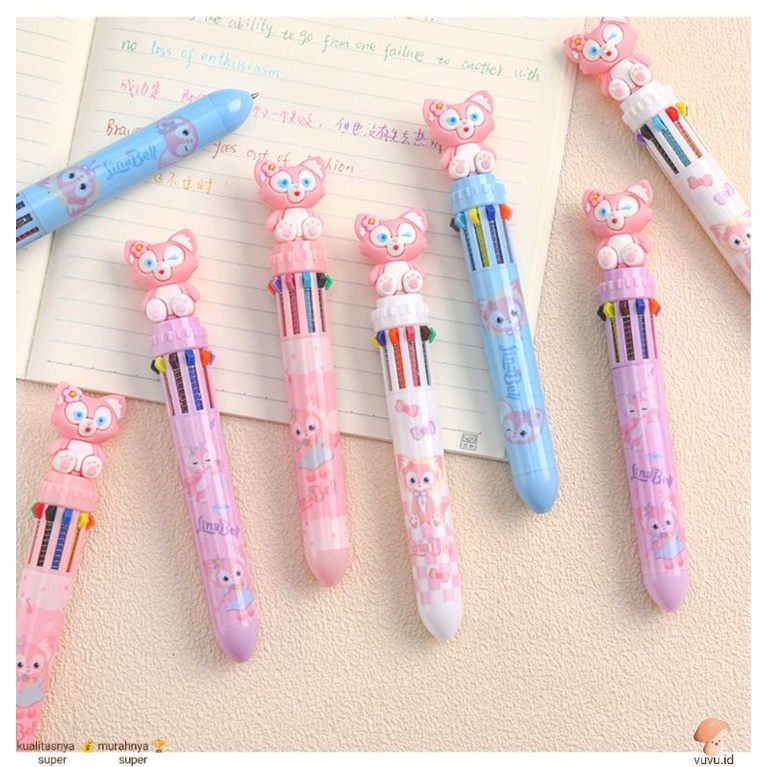 Jual Pulpen 10 Warna / kepala rubah pink Pena Ballpoint | Shopee Indonesia