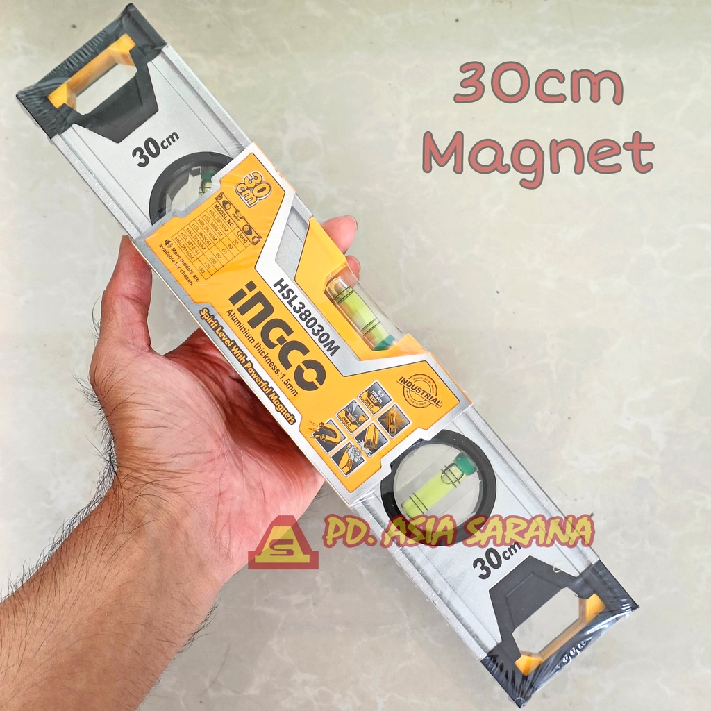 Jual Waterpass 30cm Magnet INGCO HSL38030M Torpedo Spirit Level ...