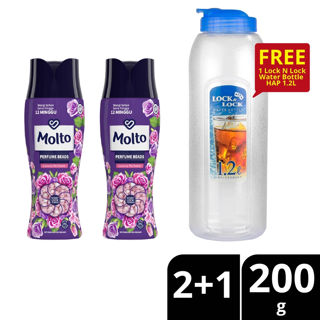 Jual Buy 2 Molto Beads Luxury Perfume 200g FREE Lock & Lock Bottle 1.2L | Shopee Indonesia