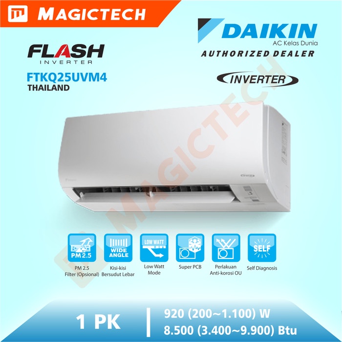 Jual AC DAIKIN 1 PK STKQ25UV / FTKQ25UVM4 R32 - INVERTER THAILAND | Shopee Indonesia