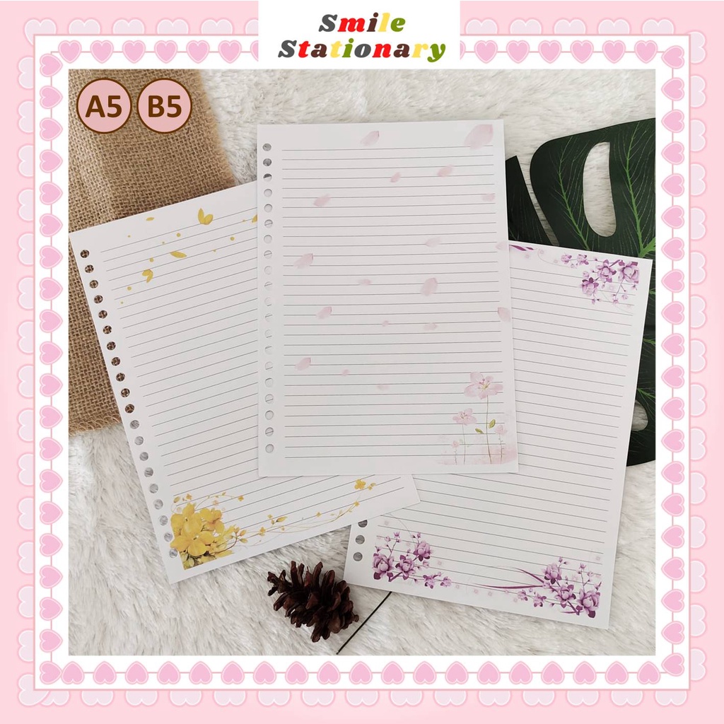 Jual KERTAS LOOSE LEAF ISI BINDER REFILL NOTEBOOK A5 / B5 KARAKTER ...