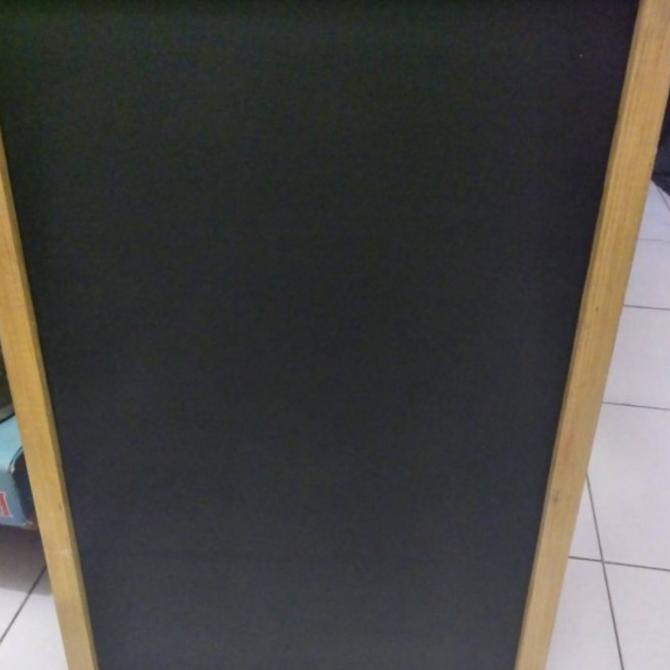 Jual papan tulis kapur blackboard / papan menu cafe ukuran 60x120 ...
