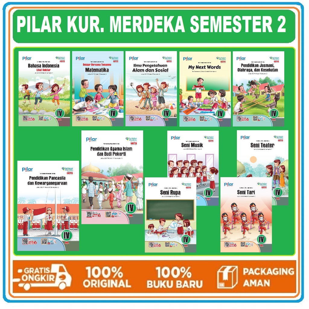 Jual Buku Original 100% Kurikulum Merdeka SD / MI Kelas 4 Semester 2 - Pilar Buku Soal SD / Mi ...