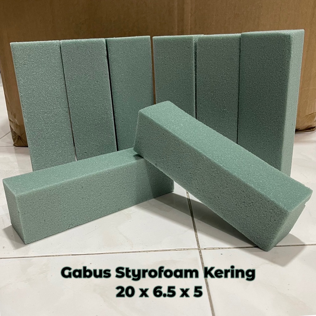 Jual Busa Bunga Kering (20 x 6.5 x 5cm) Gabus Oasis Floral Foam untuk ...