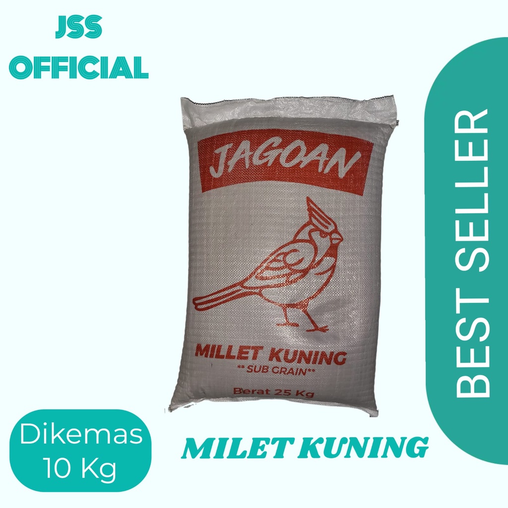 Jual Milet Kuning Pakan Burung Love Bird Kenari Parkit Nuri dikemas 10 ...