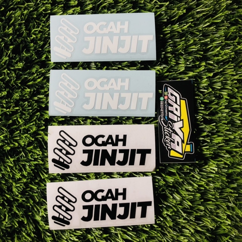 Jual Stiker OGAH JINJIT sticker cutting | Shopee Indonesia