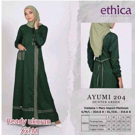 Jual SALE GAMIS ETHICA AYUMI 204 HUNTER GREEN / HIJAU DISKON 25% ...