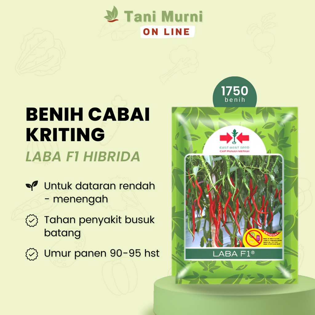 Jual Benih Cabe Merah Keriting Hibrida Laba F1 1750 Butir Cap Panah ...