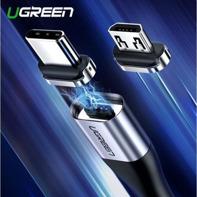 Jual UGREEN MAGNETIC CABLE TYPE C - KABEL DATA MAGNETIC MICRO- KABEL ...