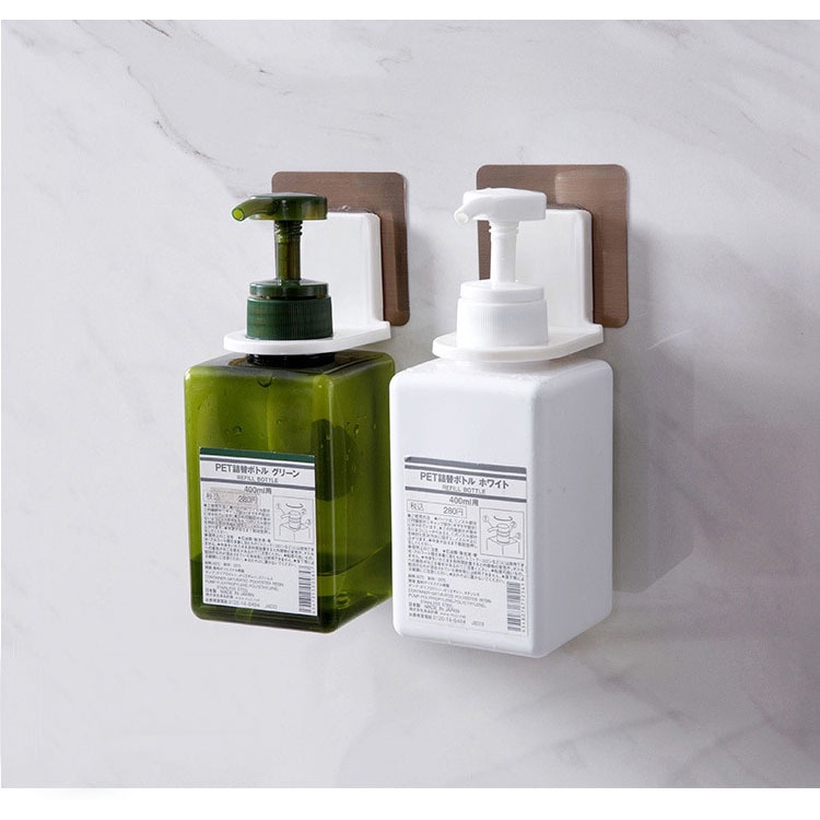 Jual IJN Gantungan Botol Sabun Shampo Hand Sanitizer Rak Dinding Tempel ...