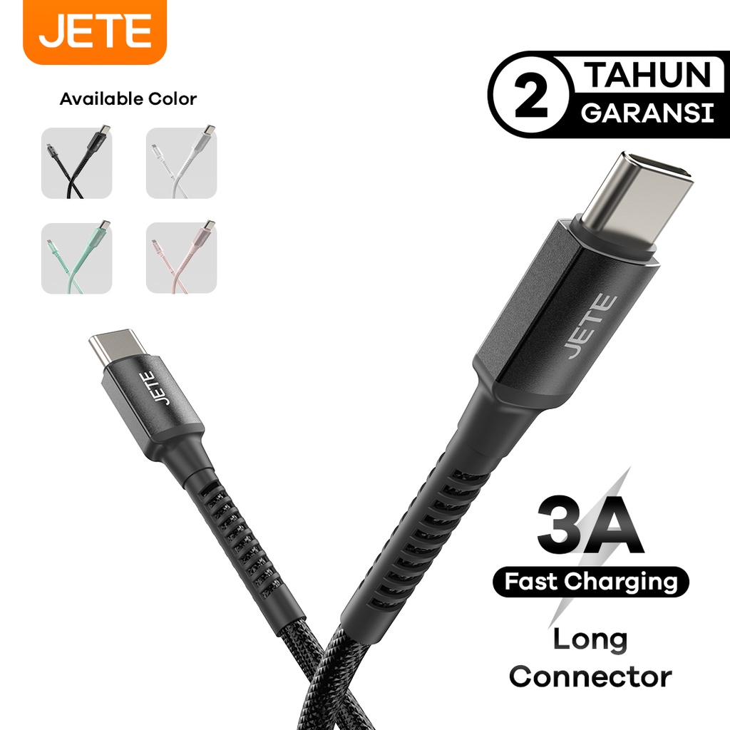Jual Kabel Data Kabel Type C to Type C JETE CA2 Fast Charging - Garansi ...