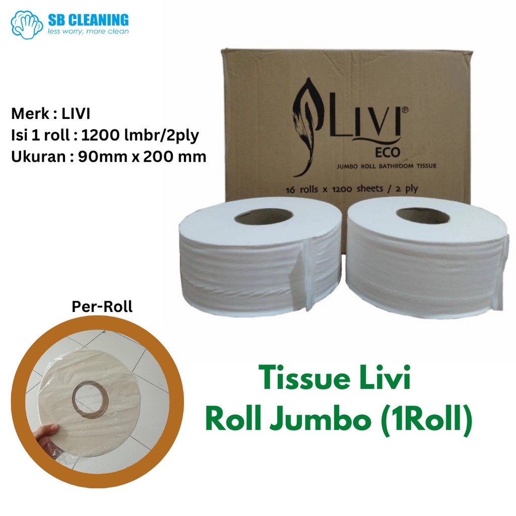 Jual Tissue livi roll jumbo 1200's 2 ply - Tissu Roll Besar Livi ...