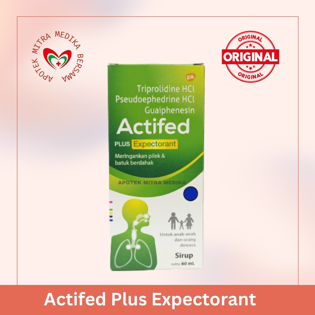 Jual Actifed Plus Expectorant Sirup 60 ml (Hijau) | Shopee Indonesia