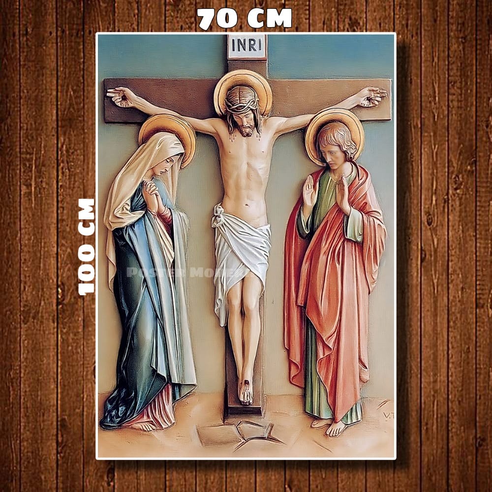 Jual Hiasan Dinding Lukisan Poster Yesus Tersalip Xtra Jumbo Code12 ...