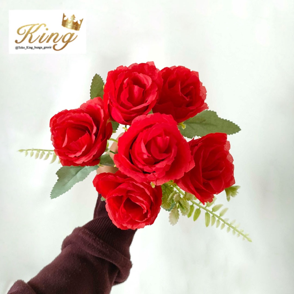 Jual Artificial Spring Rose x6 Bunga Mawar Palsu Bunga Artificial Bunga ...