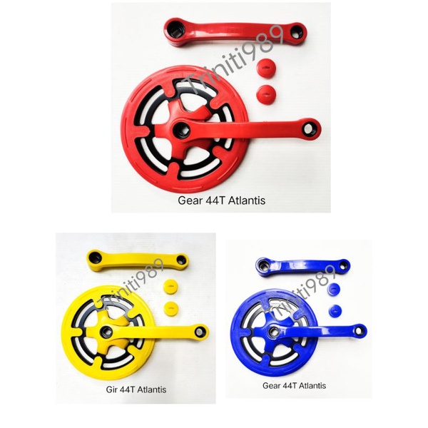 Jual Gear Gir Crank set Piringan 44T sepeda Fixie Lipat Minion Atlantis ...