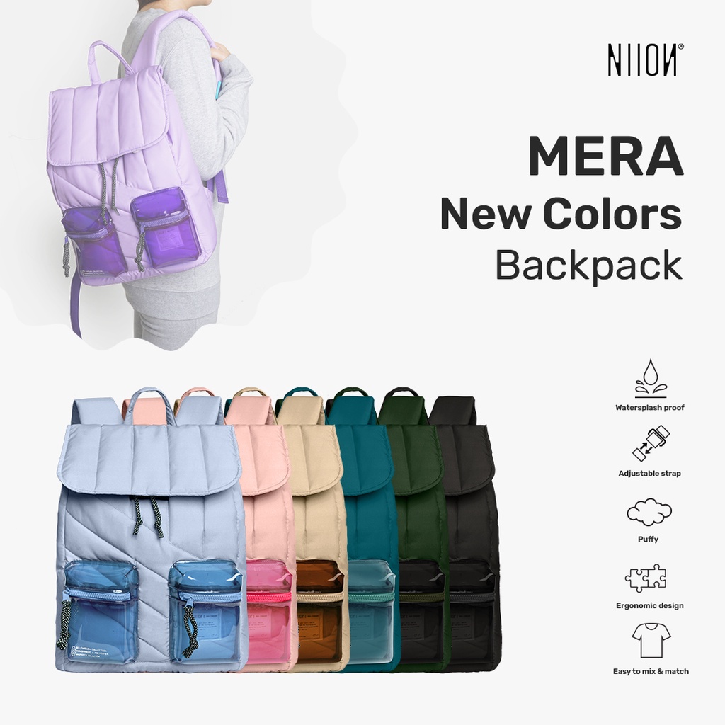 Jual Niion Mera New Color Backpack / Tas Ransel Laptop 15inch Wanita ...