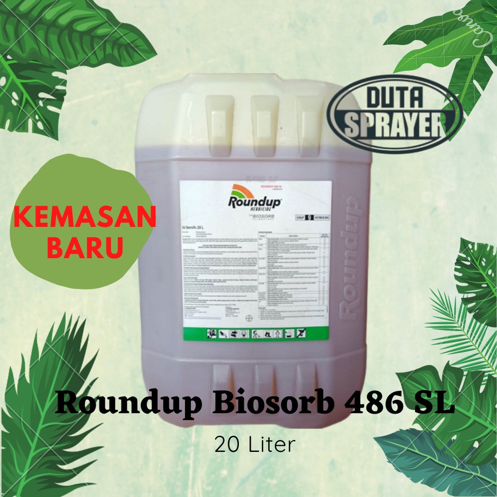 Jual Roundup Biosorb 486 SL 20L Round Up 20 Liter Herbisida Pembasmi ...