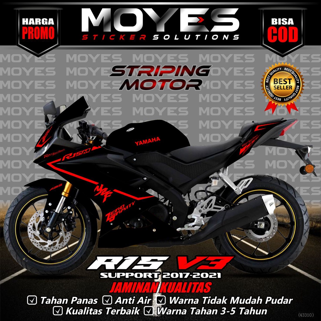 Jual Striping Variasi R15 V3 // Stiker List Yamaha R15 V3 2017 2018 ...