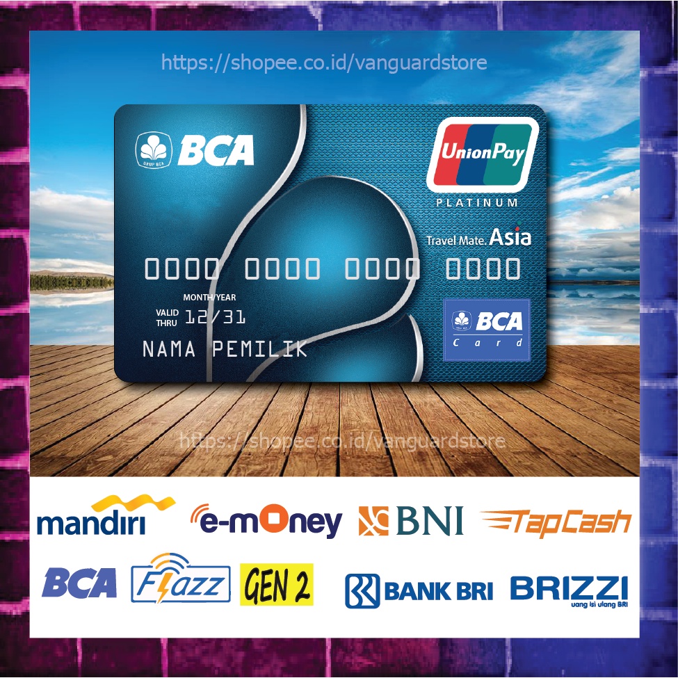 Jual KARTU E MONEY E TOLL KARTU UNIONPAY DEBIT CREDIT EMONEY MANDIRI ...