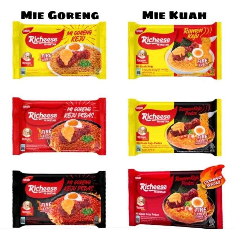 Jual Mie Richeese mie goreng keju /Mie ramen pedas mie nabbati level ...
