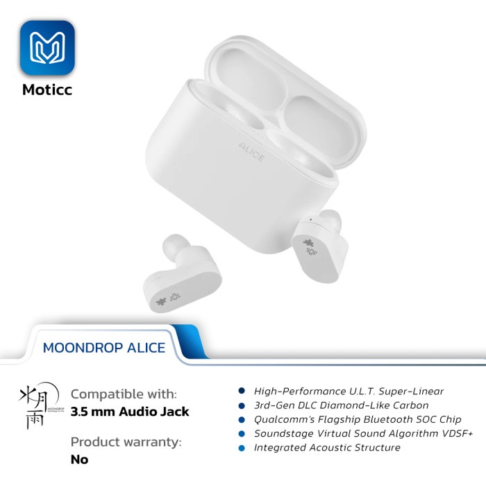 Jual MOONDROP ALICE Earphone True Wireless Stereo Bluetooth Kato Versi ...