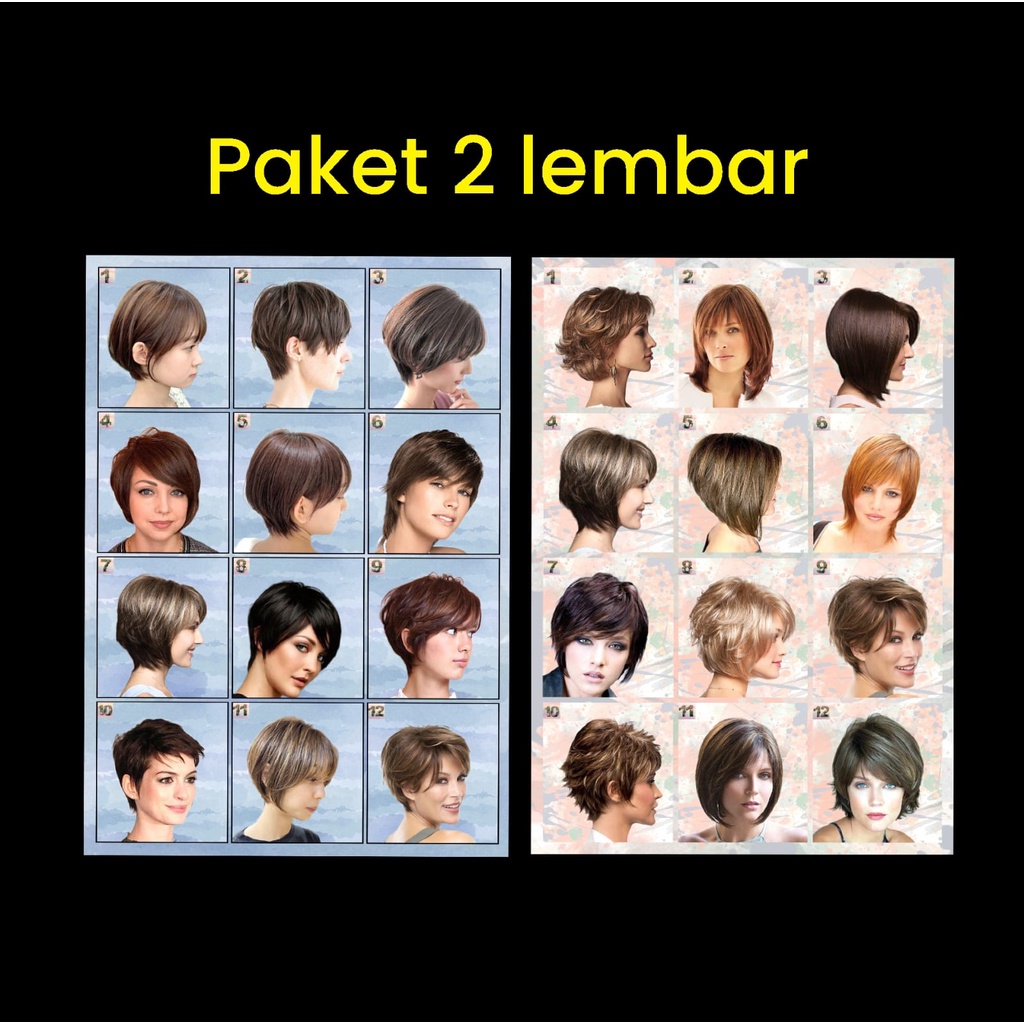 Jual POSTER SALON POSTER MODEL POTONG RAMBUT WANITA POSTER POTONG ...