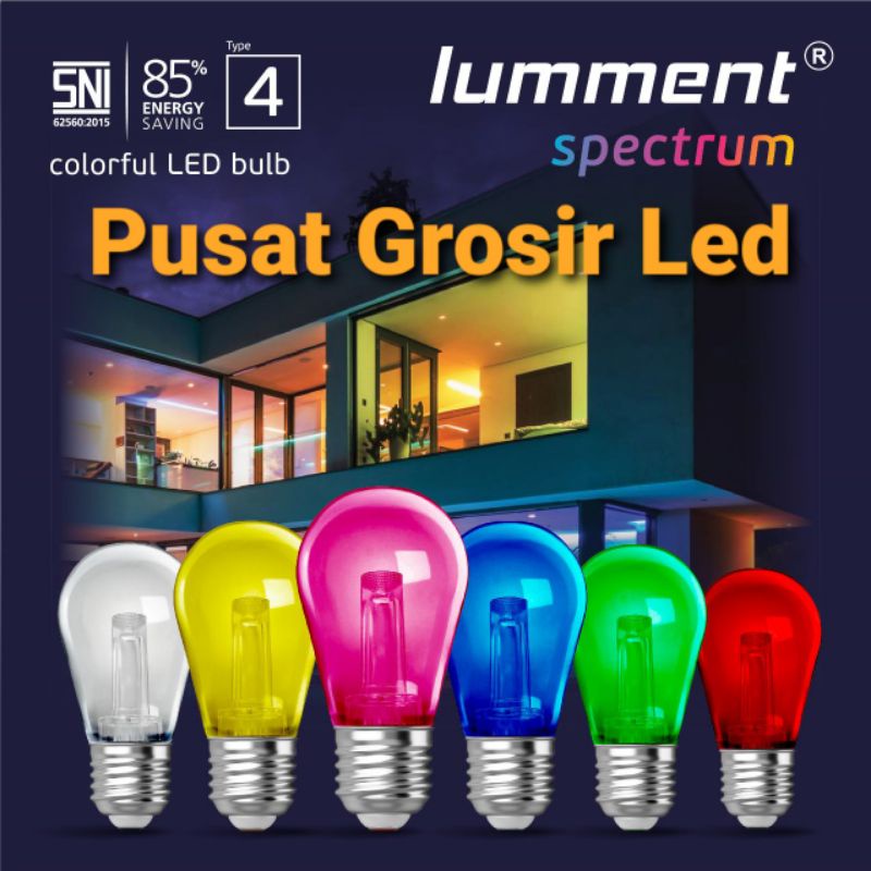 Jual Lampu CAFE Led Lumment Warna 4 Watt SPEKTRUM / LAMPU PING PONG ...