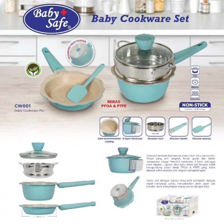 Jual Baby Safe Cookware Set CW001 / Perlengkapan Masak MPASi Bayi Set ...