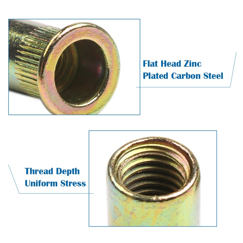 Jual 50PCS Rivet Nut M3-M12 Insert Nut Mur Rivet Nutsert Mur Tanam | Shopee Indonesia