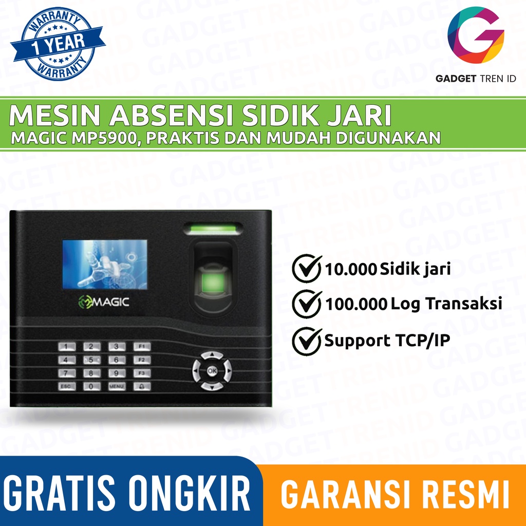 Jual Fingerprint Mesin Absensi Access Door Magic MP5900 | Mesin Absen Sidik jari MP 5900 ADMS ...