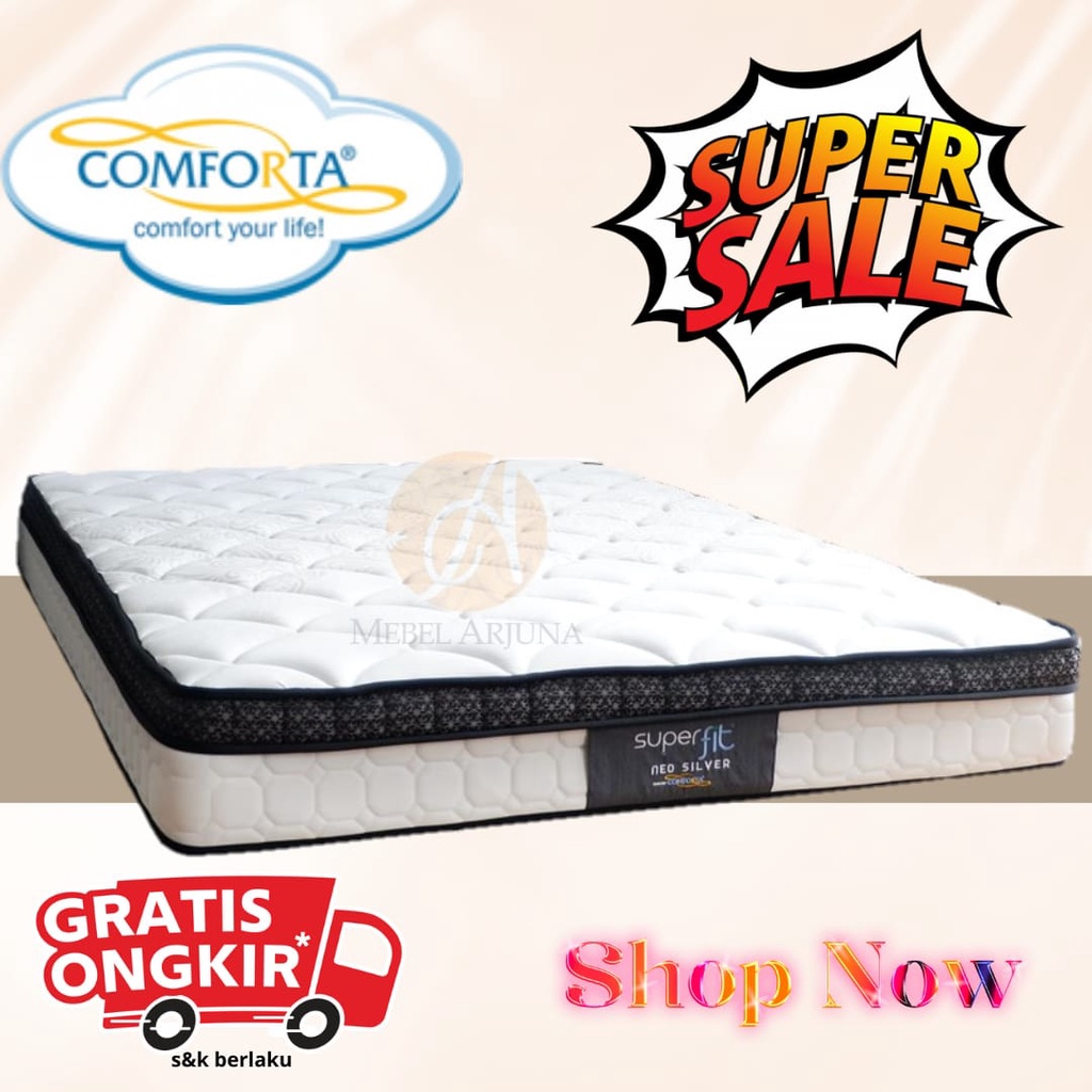 Jual Matras Comforta Superfit Neo Silver 90 100 120 140 160 180 200 ...