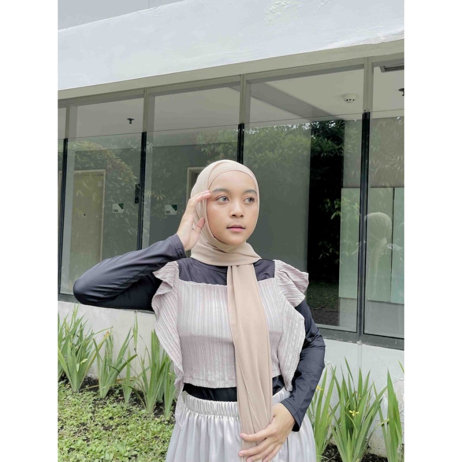 Jual Mayclothes Karnika Crop Outer Vest Taro - Vest Wanita - Luaran ...