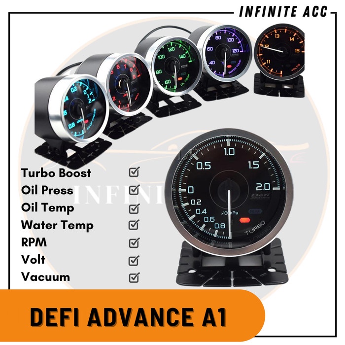Jual Indicator DEFI ADVANCE A1 60mm Tachometer Mobil Racing Universal ...