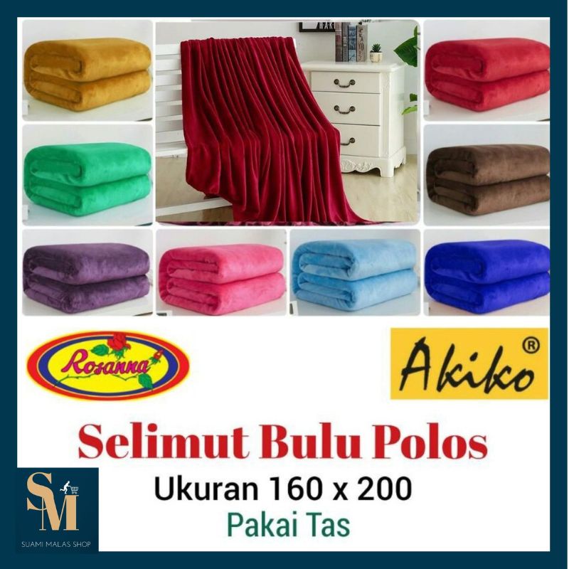 Jual suamimalasshop selimut rosanna rotary polos ukuran 150x200 cm ...