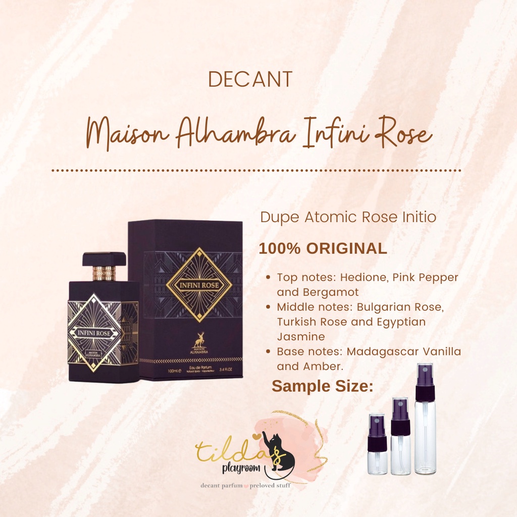 Jual Decant Maison Alhambra Infini Rose dupe Initio Atomic Rose ...