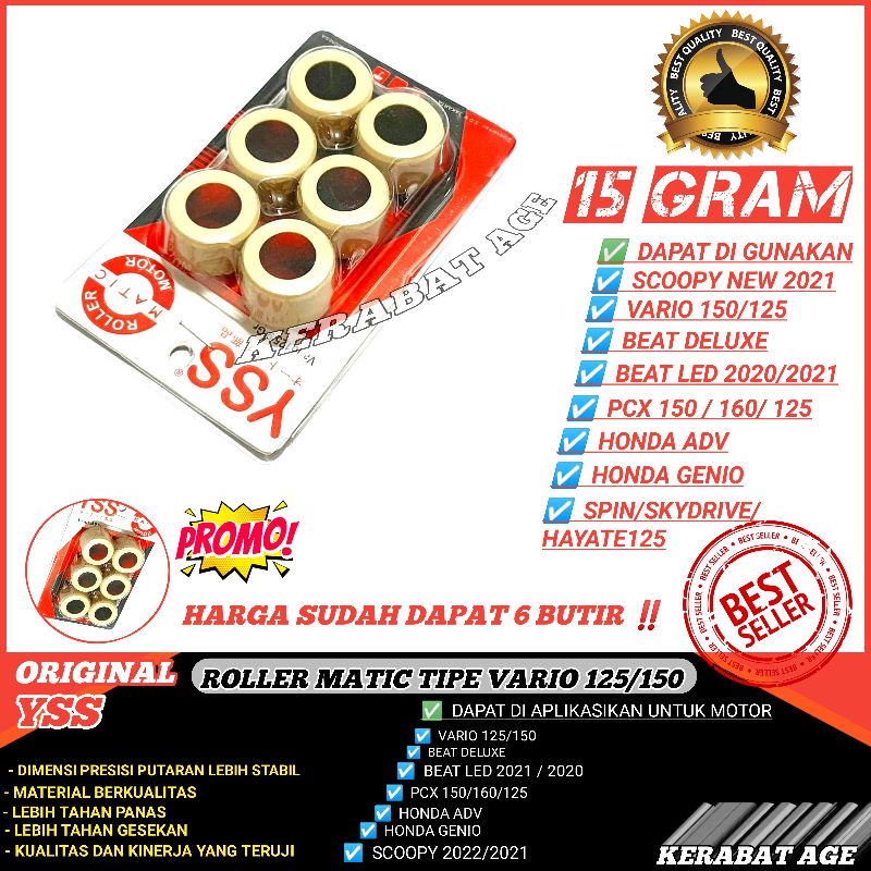 Jual Roller Roler Loler Racing Vario 150 Vario 125 PCX 150 PCX 160 ADV 150 Beat 2020 Led deluxe ...