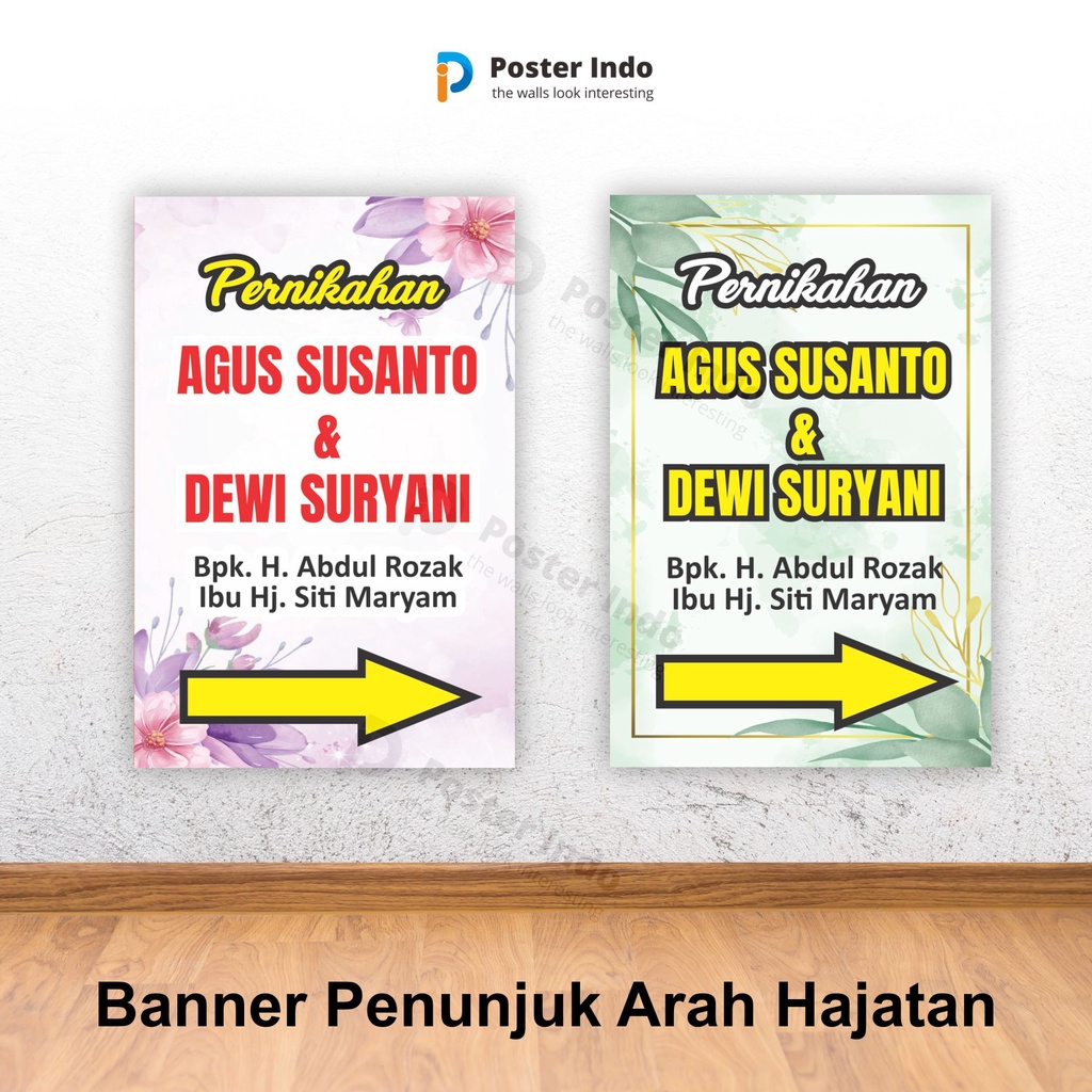 Jual BANNER PENUNJUK ARAH NIKAHAN / HAJATAN | Shopee Indonesia