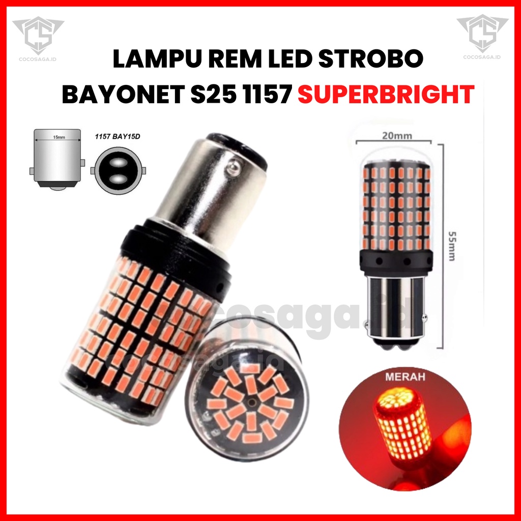Jual Lampu rem stoplamp LED S25 BAYONET 1157 - 144smd (SUPERBRIGHT ... Jual Lampu rem stoplamp LED S25 BAYONET 1157 - 144smd (SUPERBRIGHT ...